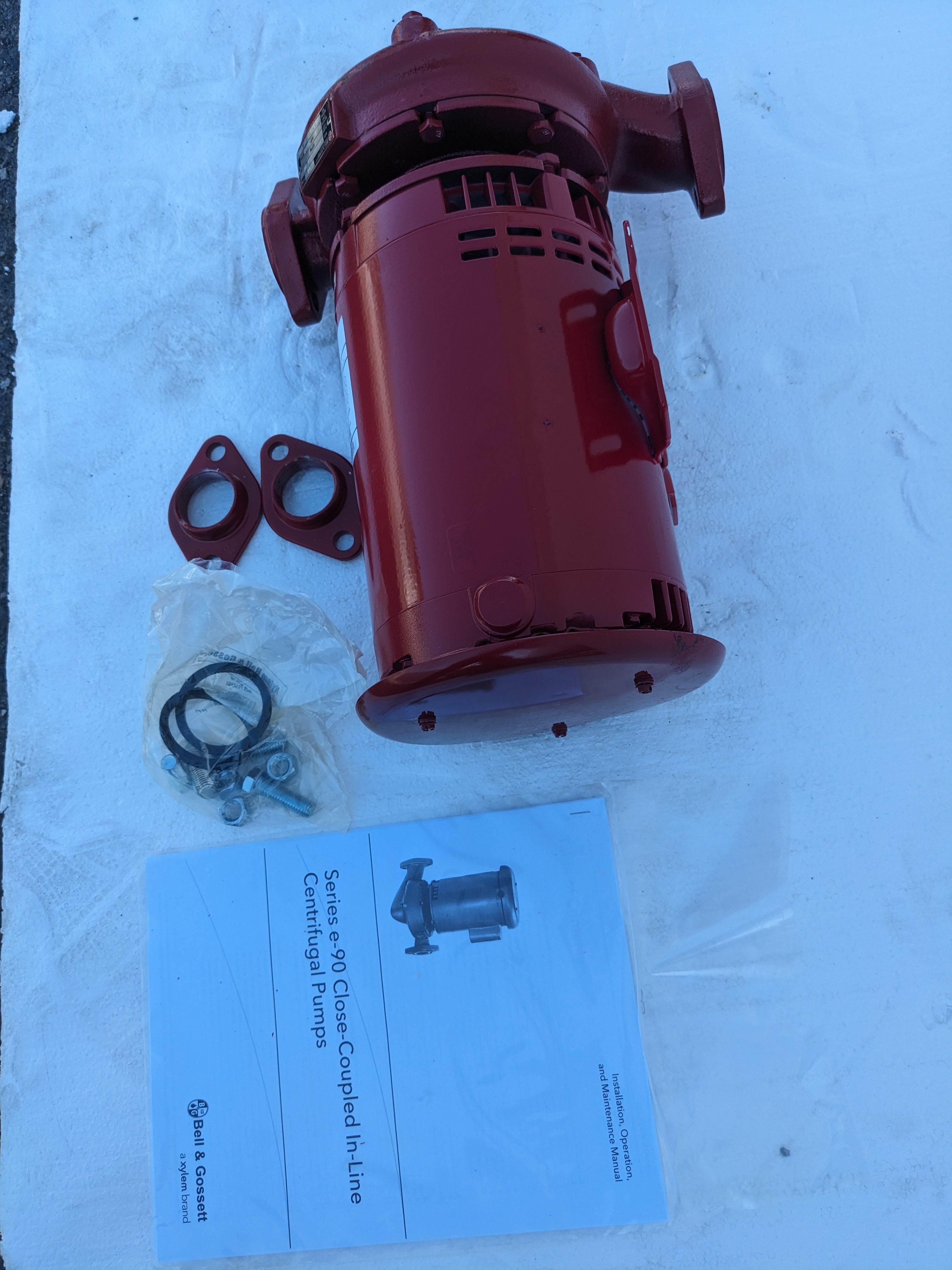 BELL & GOSSETT SERIES E90 IN-LINE CENTRIFUGAL PUMP 1.25AAB 5.25BF 1-1 ...