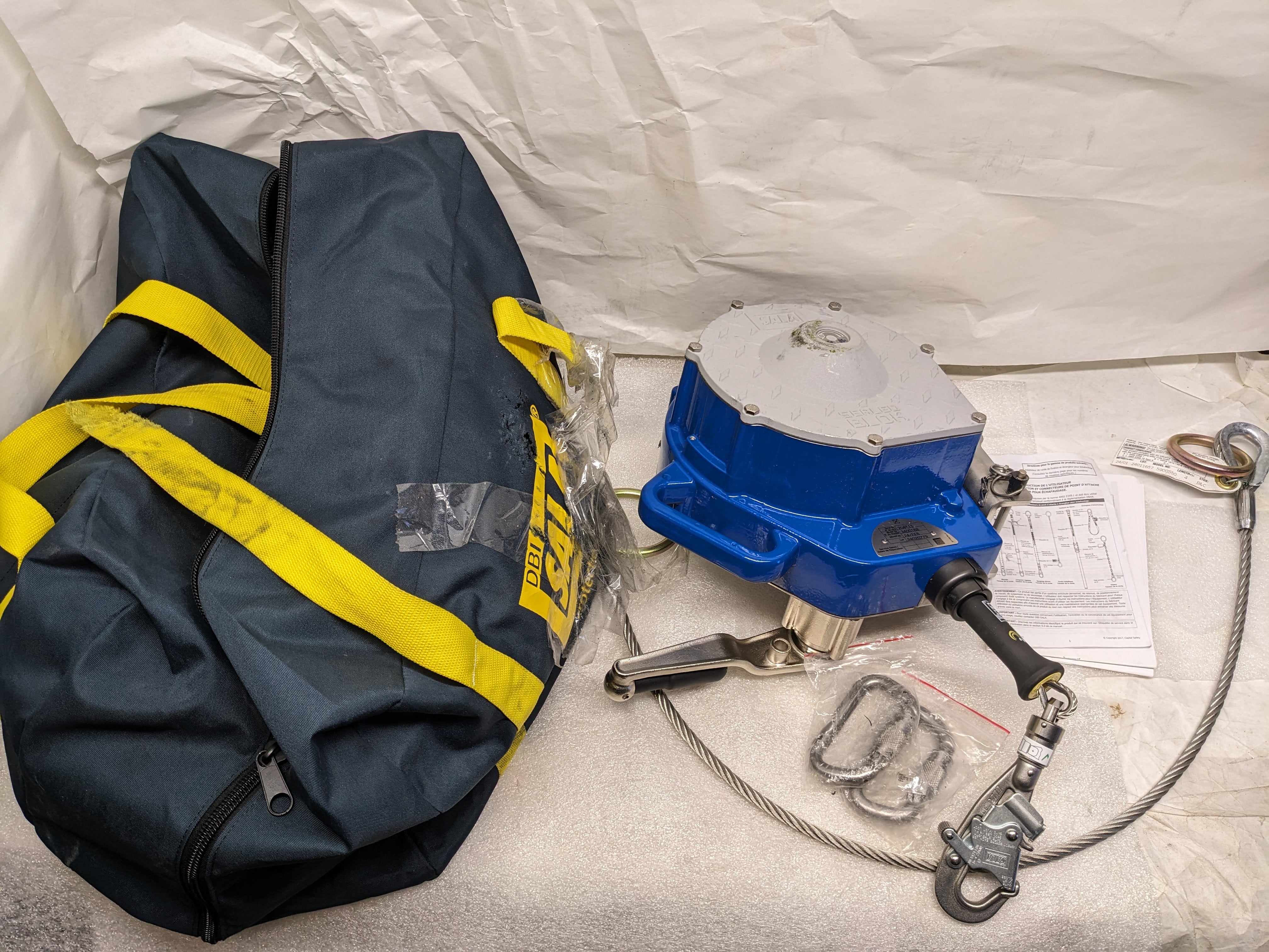 3M 3400168 RETRACTING LIFELINE 85 FT 3 WAY EMERGENCY RETRIEVAL SYSTEM ...